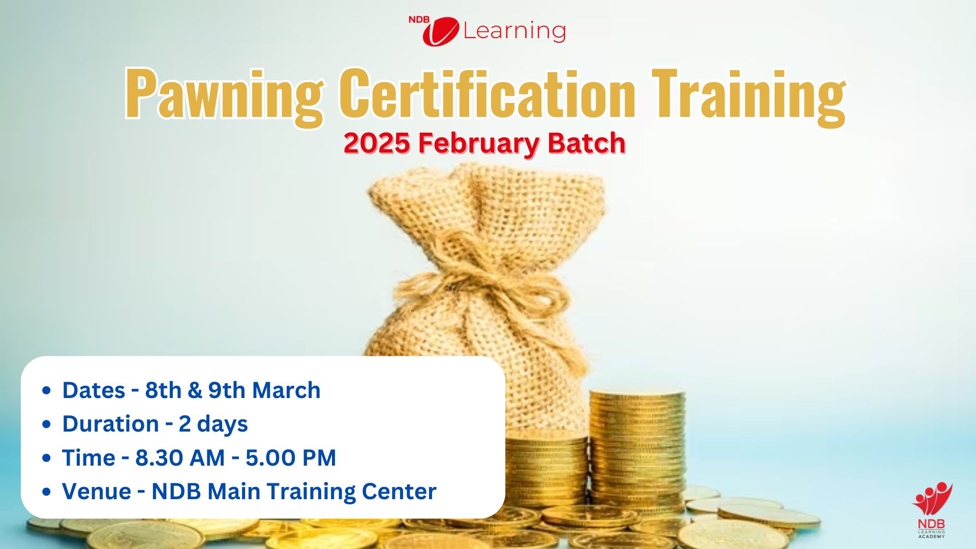 Pawning Certification - Backup Staff - NDB V-Learning