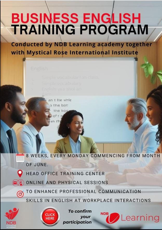 Business English Program 2025 - Colombo region - NDB V-Learning